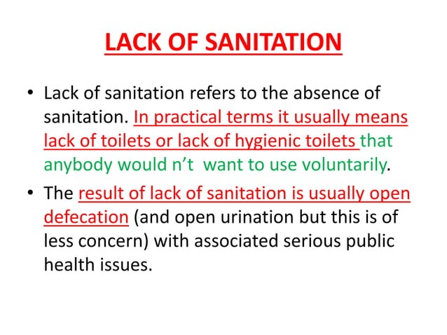 Sanitation barriers | PPTX | Digestive Disorders | Diseases and Conditions