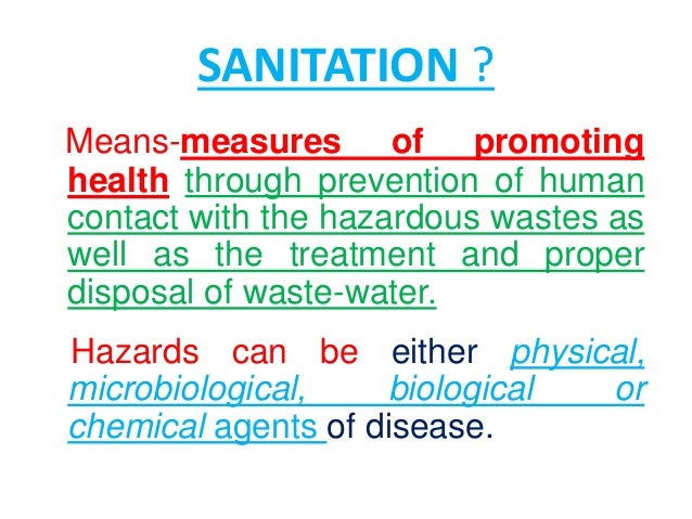 Sanitation Meaning
