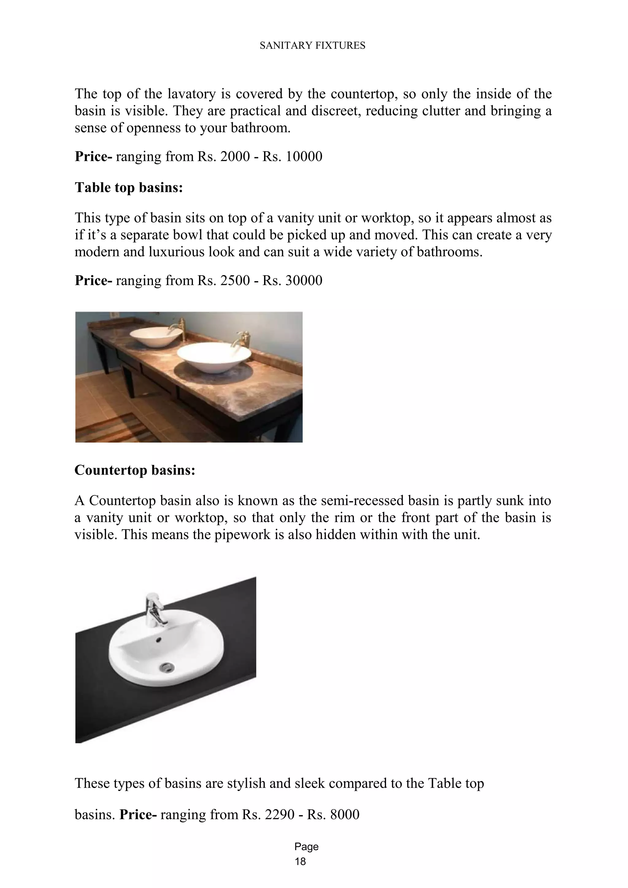 SANITARY FIXTURES | PPT