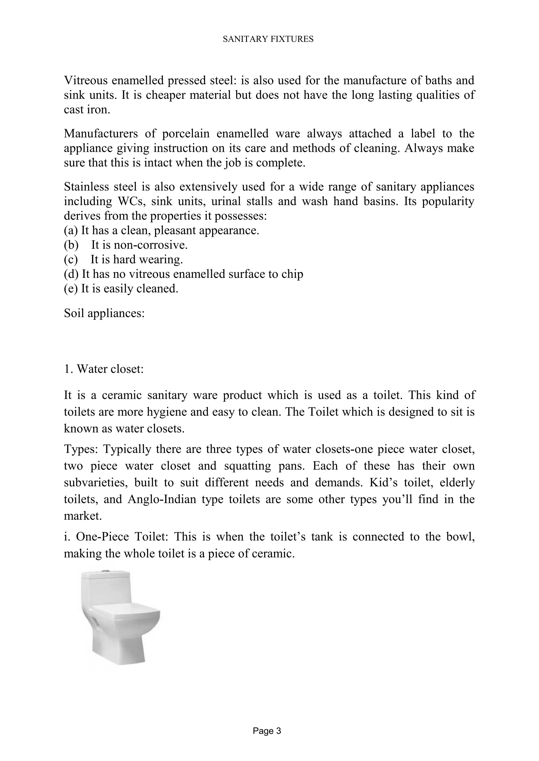 SANITARY FIXTURES | PPT