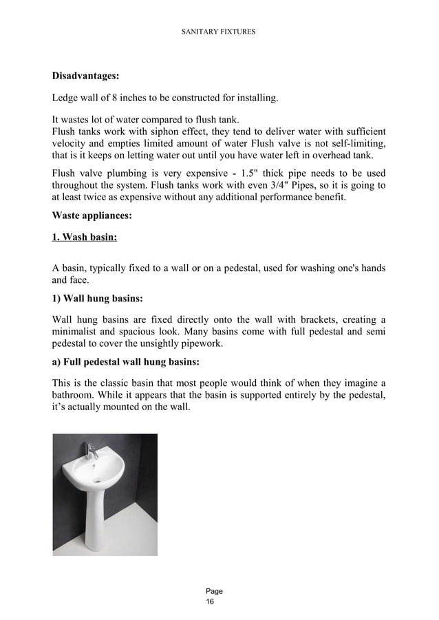 SANITARY FIXTURES | PPT