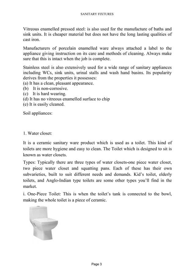 SANITARY FIXTURES | PPT