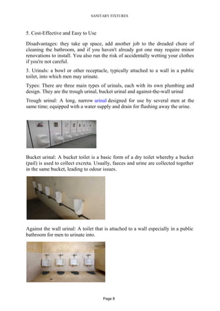 SANITARY FIXTURES | PPT