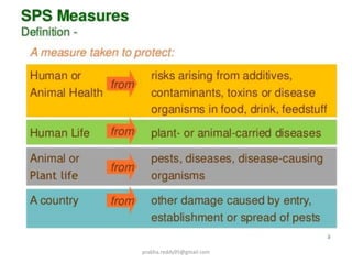 Sanitary and phytosanitary measures | PPTX