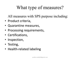 Sanitary and phytosanitary measures | PPTX