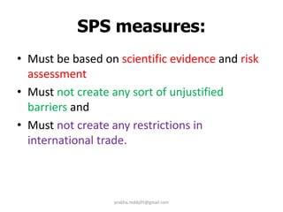 Sanitary and phytosanitary measures | PPTX