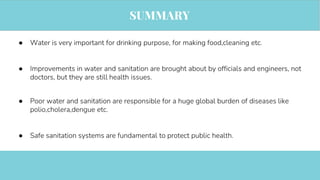 Sanitary Aspects of Water Supply | PPTX