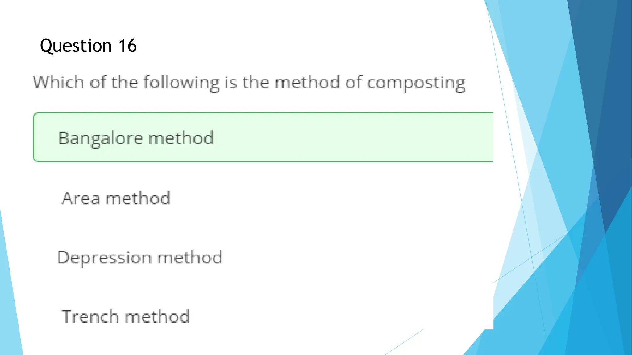 Solid waste management: Composting and land fill related mcq question discussion | PPTX