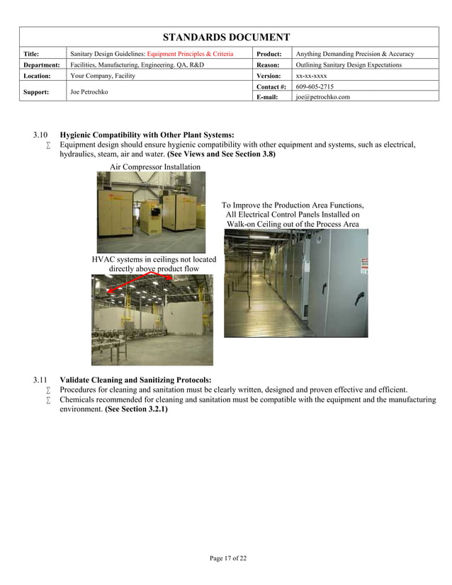 Sanitary Equipment Design Guidelines - Part 1 of 2 | PDF
