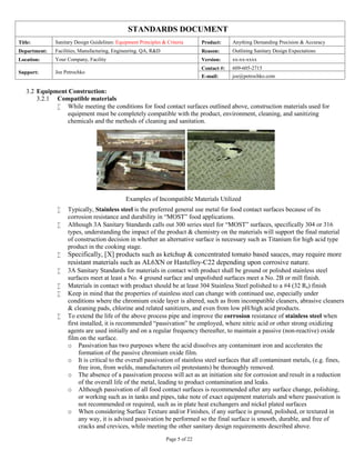 Sanitary Equipment Design Guidelines - Part 1 of 2 | PDF