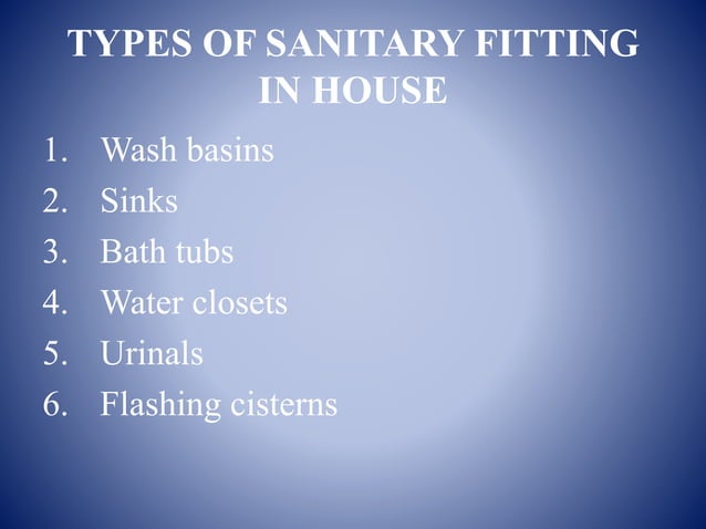 Sanitary fitting & house drainage system | PPT