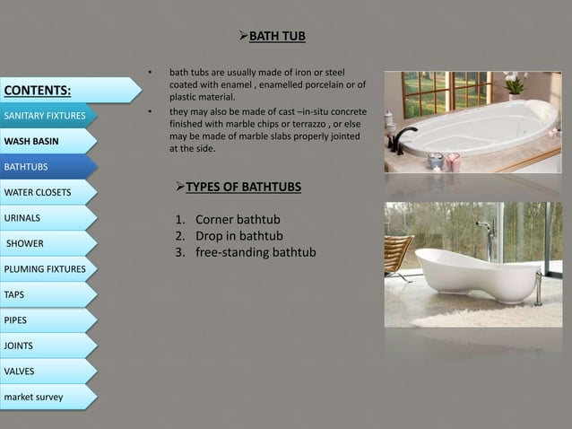 Sanitary fixtures - BMC | PPTX | Bath and Shower | Personal Care