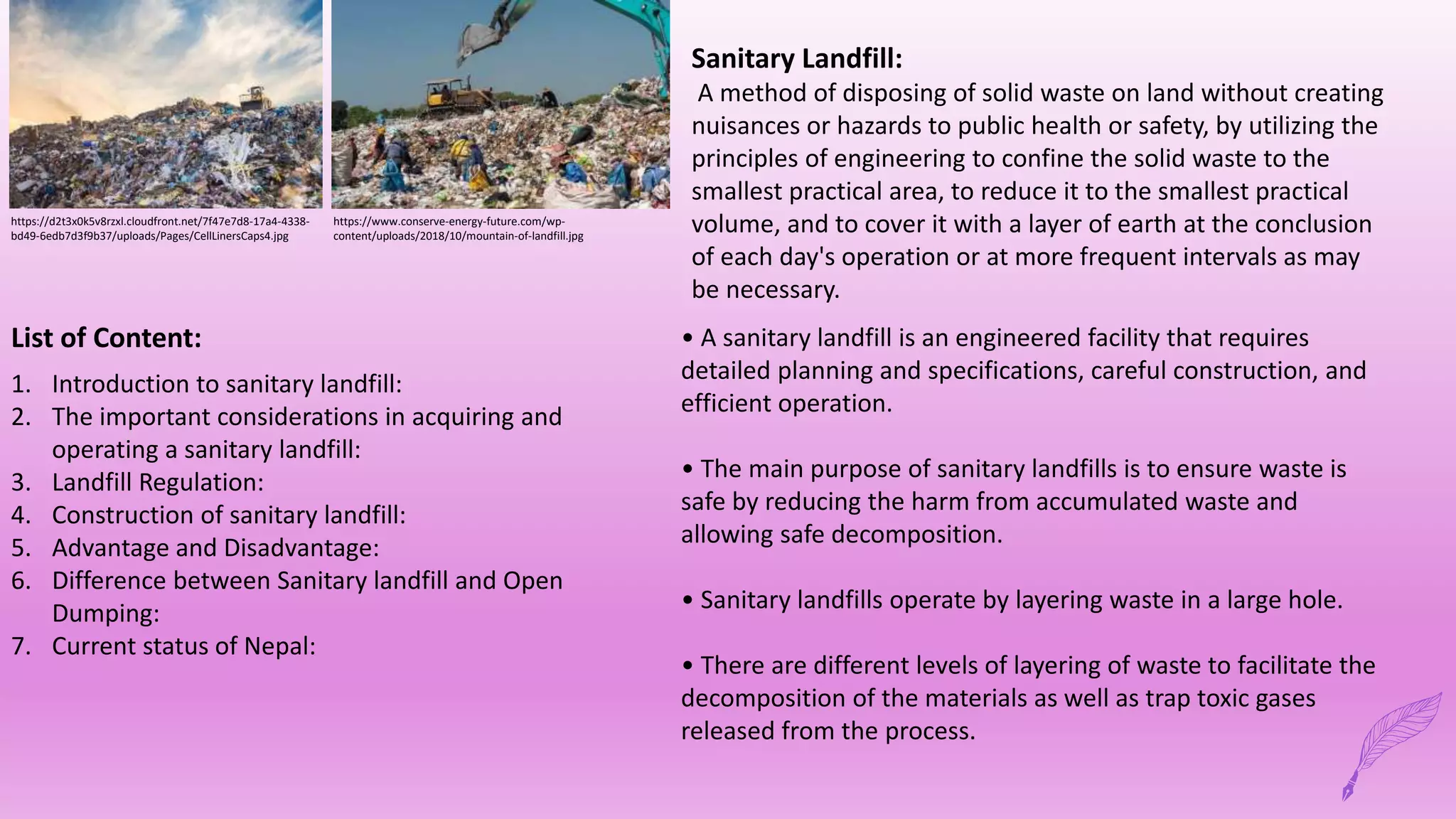 Sanitary landfill | PPTX