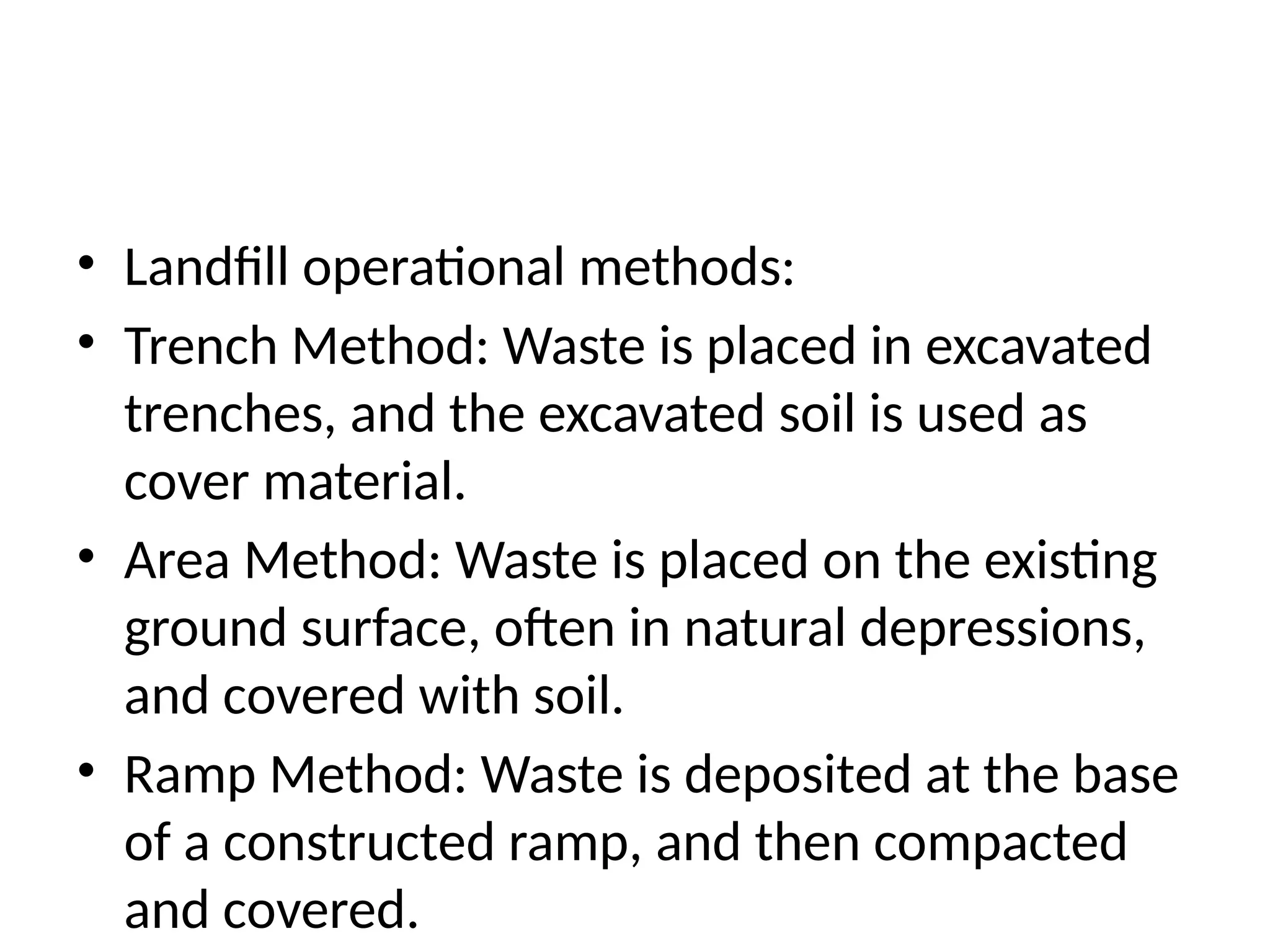 Sanitary Landfill: Components, Types, Importance and Challenges | PPTX