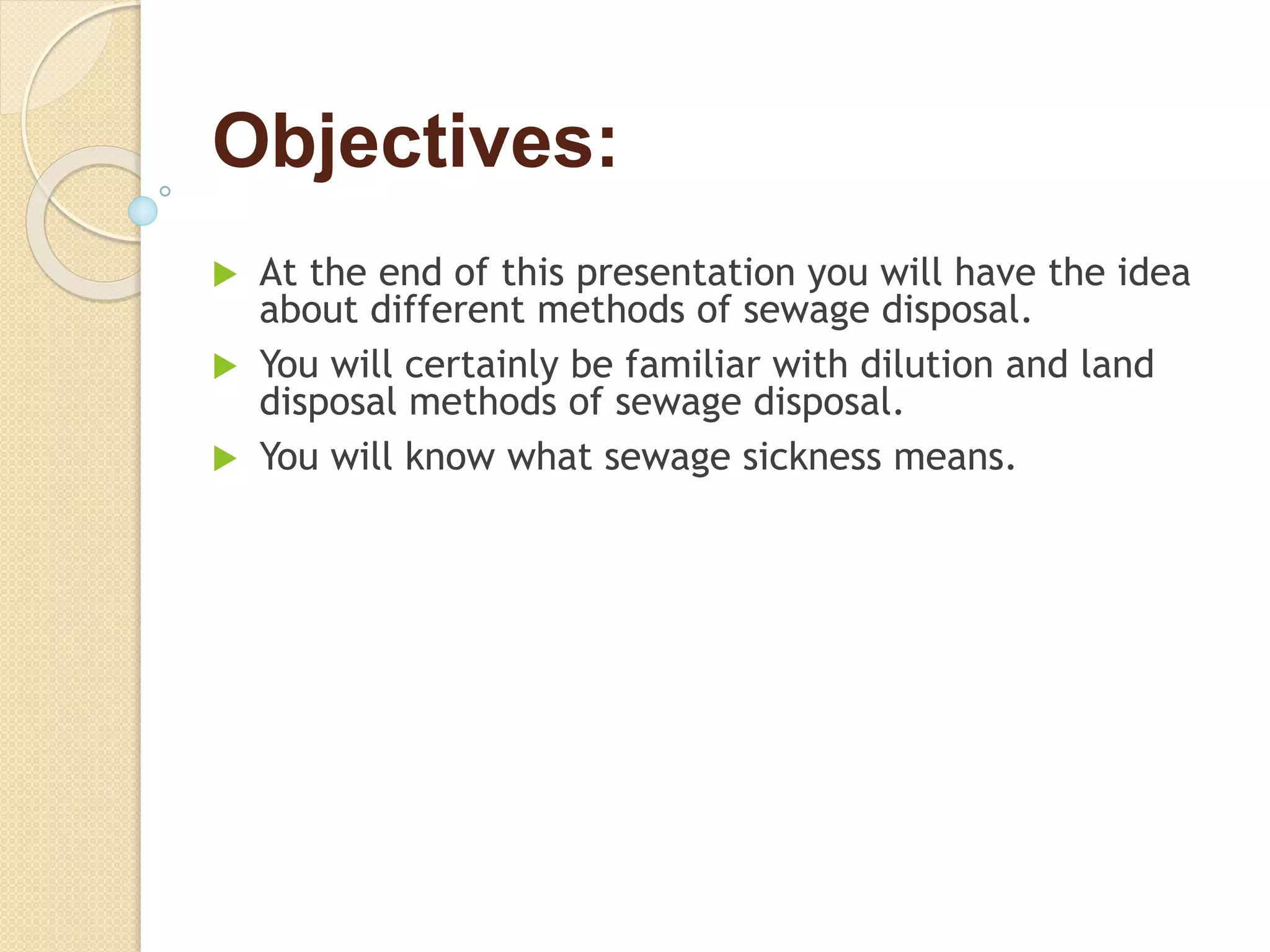 Sewage Disposal | PPTX