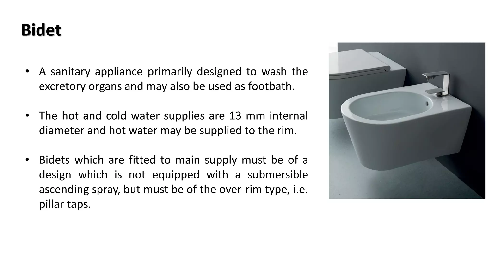 Sanitary Installation and Appliances | PDF