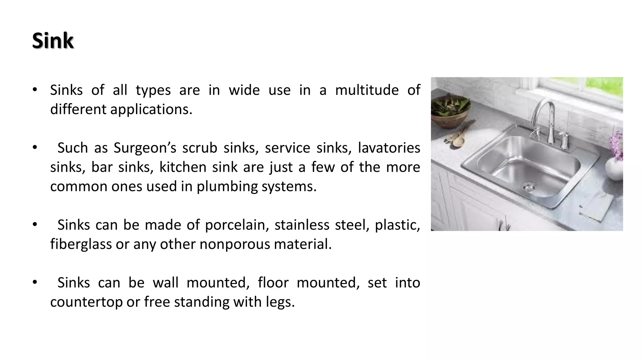 Sanitary Installation and Appliances | PDF