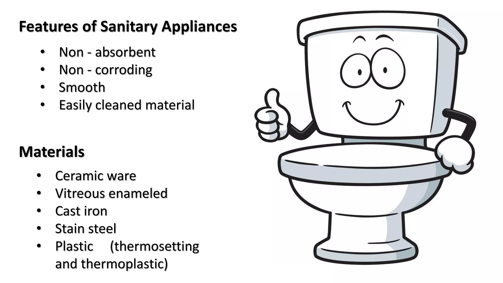Sanitary Installation and Appliances | PDF