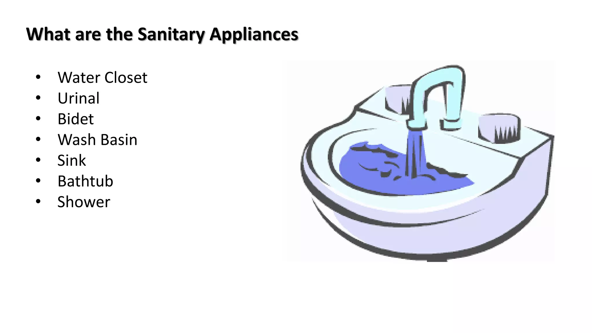 Sanitary Installation and Appliances | PDF