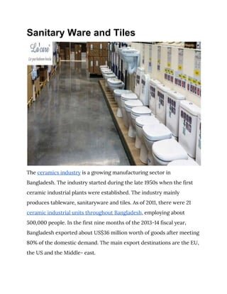 Sanitary ware and tiles | PDF
