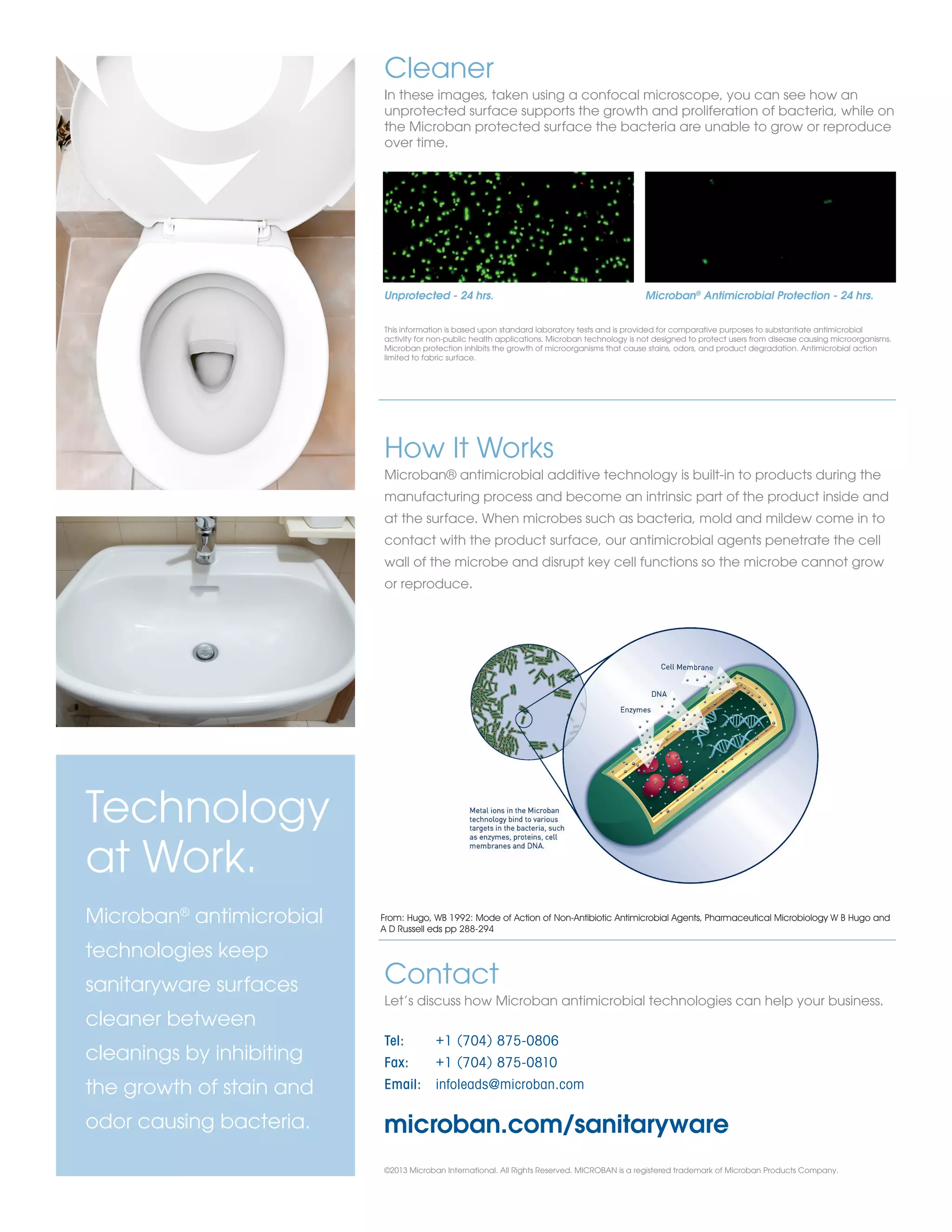Microban Antimicrobial Sanitaryware Technology Sheet | PDF