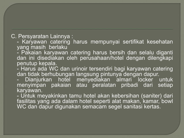 SANITASI TEMPAT TEMPAT UMUM - SANITASI HOTEL | PPTX