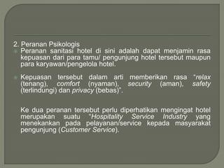 SANITASI TEMPAT TEMPAT UMUM - SANITASI HOTEL | PPTX