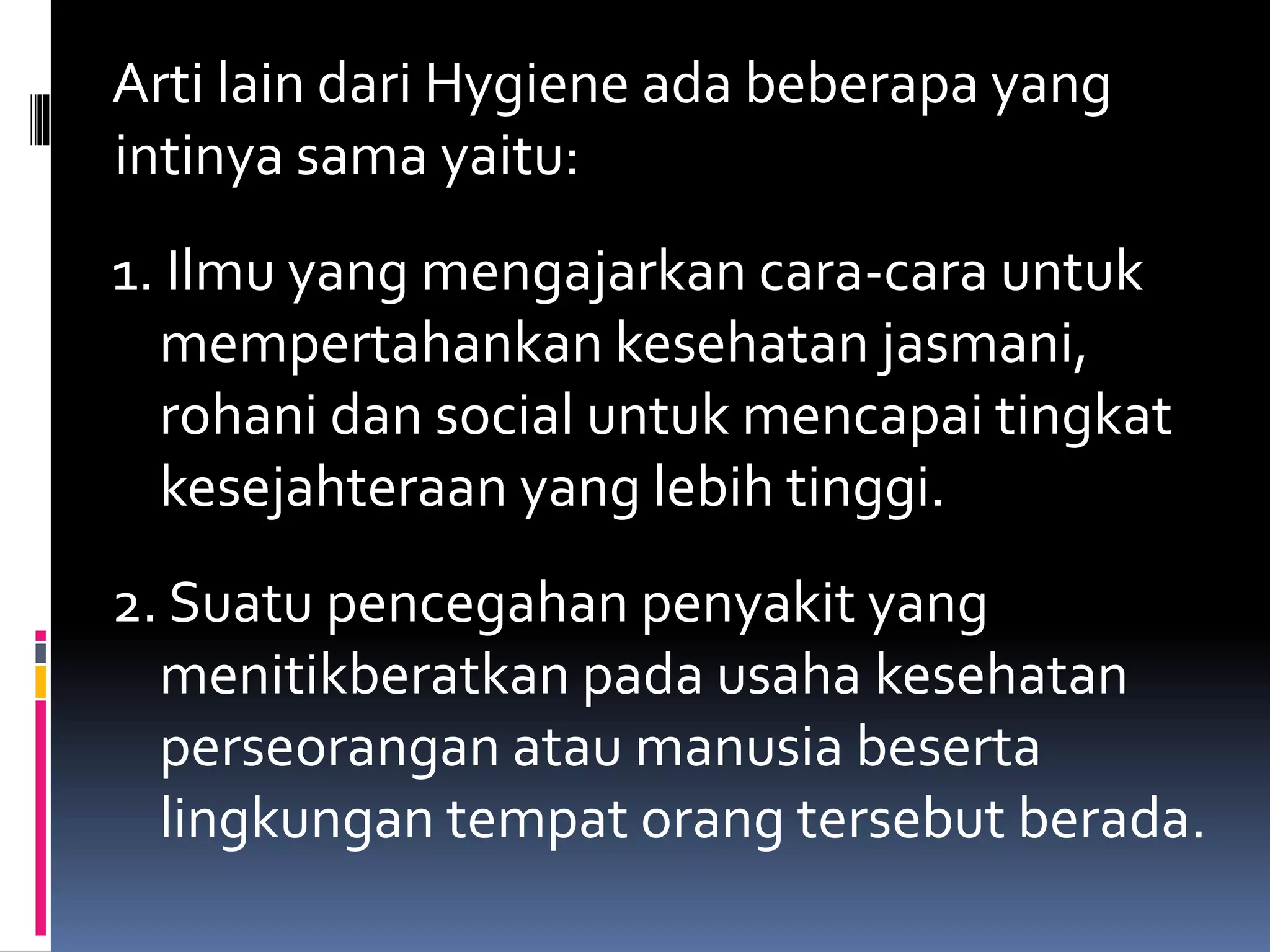 Sanitasi & hygiene | PPTX