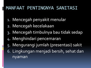 Sanitasi & hygiene | PPTX