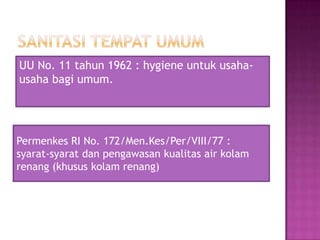 Sanitasi tempat umum | PPTX