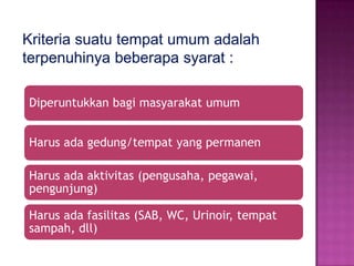 Sanitasi tempat umum | PPTX