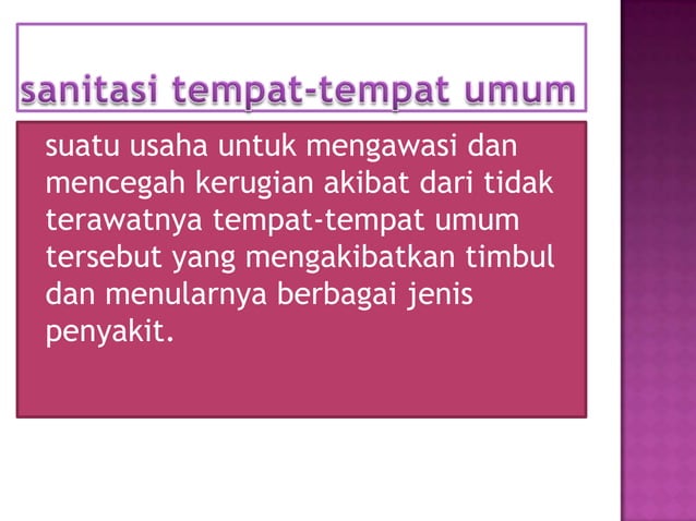 Sanitasi tempat umum | PPTX