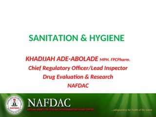 SANITATION HYGIENE QUALITE Sante ET Médecine | PPT