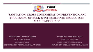 Sanitation, Cross-Contamination Prevention, and Processing NEW.pptx