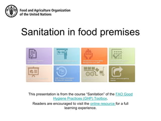 Sanitation in food premises | PDF