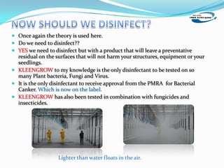 GREENHOUSE SANITATION = HIGHER YIELDS | PPTX