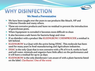 GREENHOUSE SANITATION = HIGHER YIELDS | PPTX
