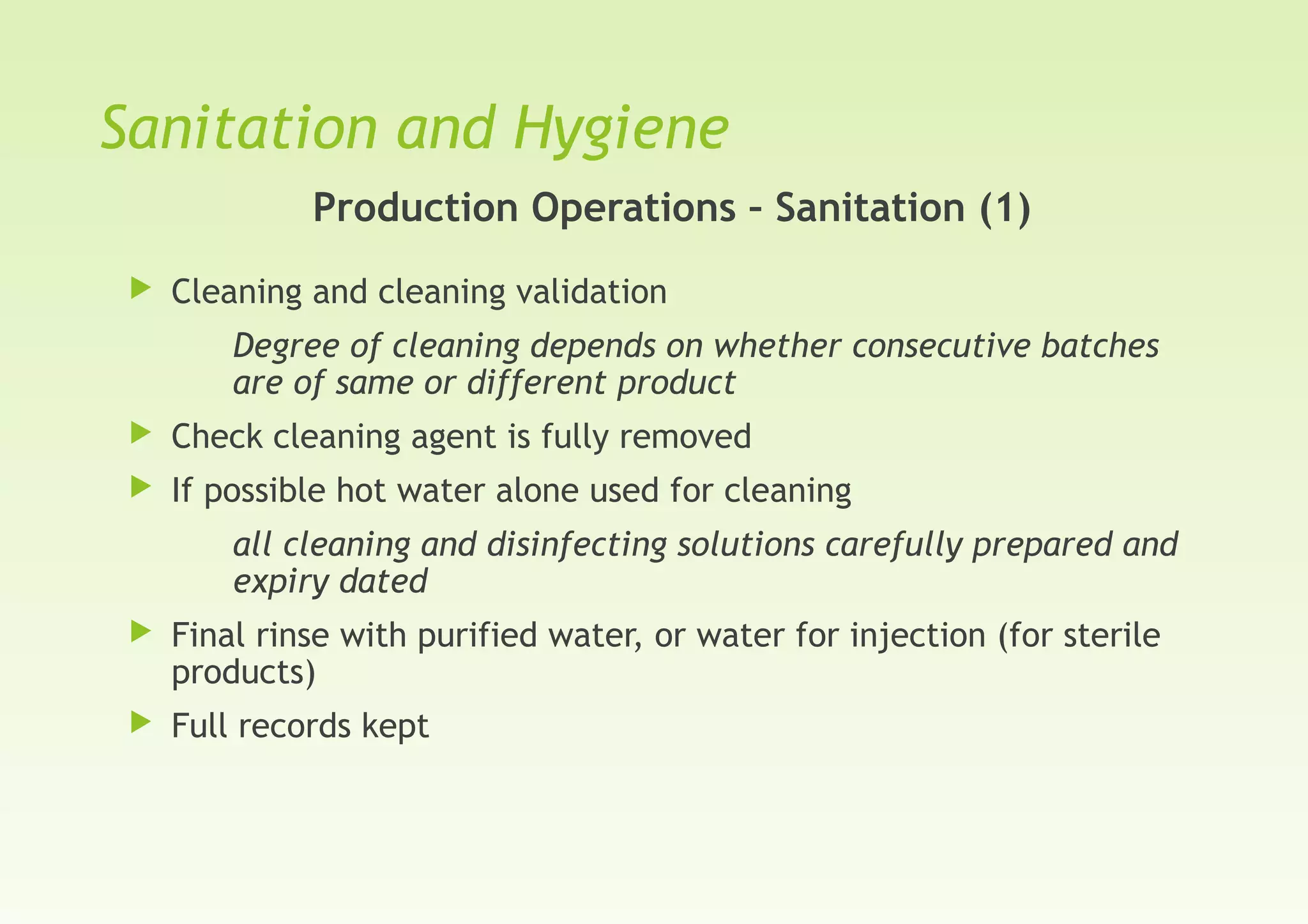 Sanitization & Hygiene in Pharmaceutical | PPT