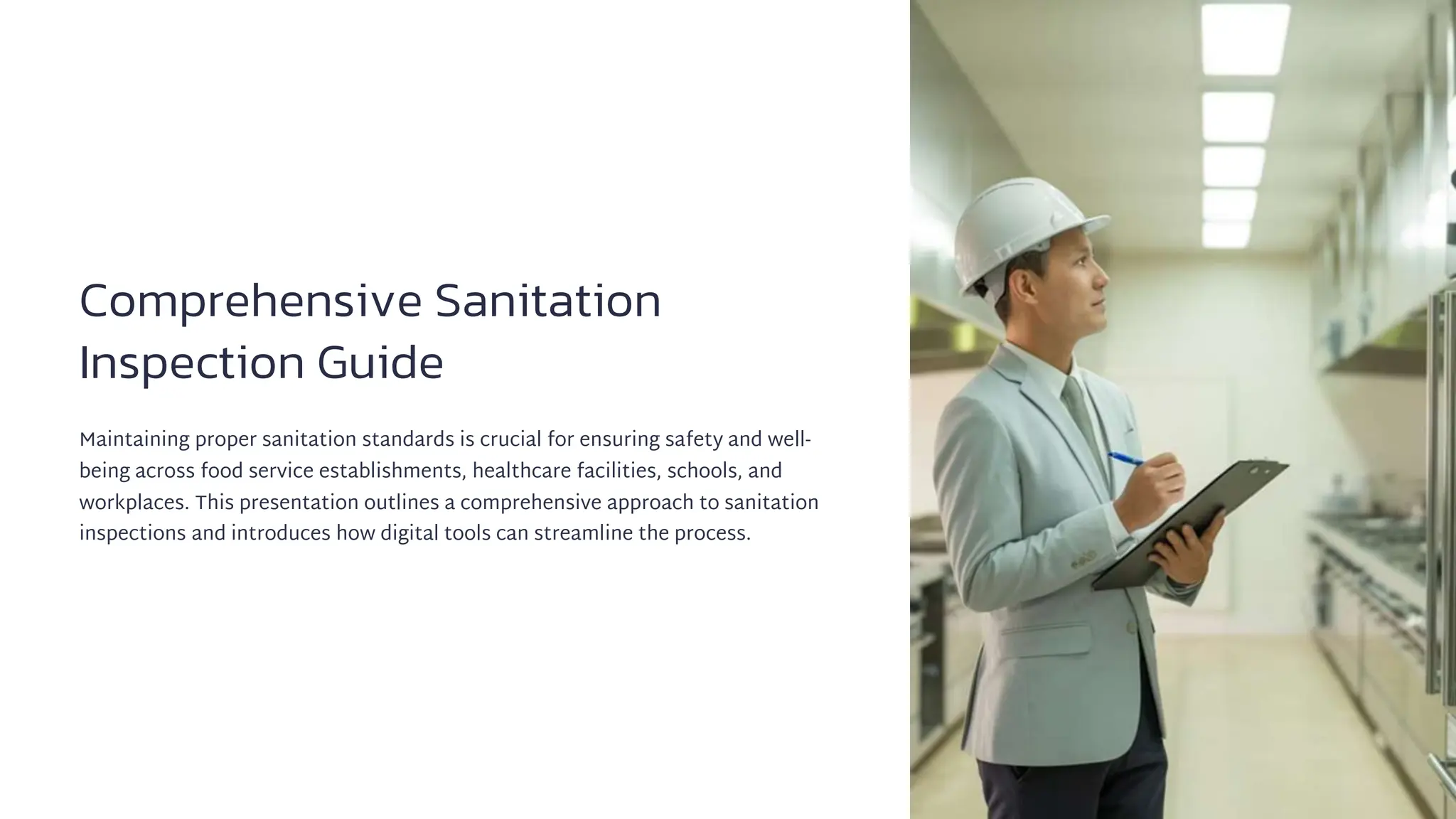Sanitation Inspection checklist with eAuditor Audits & Inspections | PDF