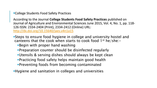 Sanitation problem in academic institution | PPT | Free Download