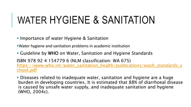 Sanitation problem in academic institution | PPT | Free Download