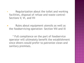 Sanitation, safety and personal hygiene | PPTX