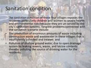 Sanitation situation in Gurgaon | PPTX