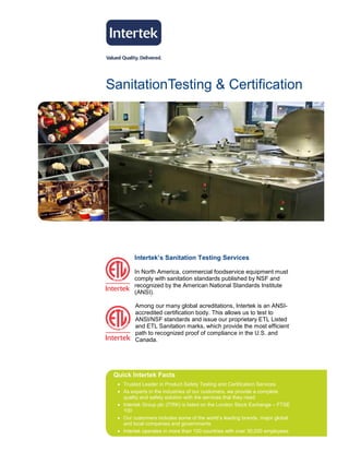 Sanitation testing fact sheet | PDF