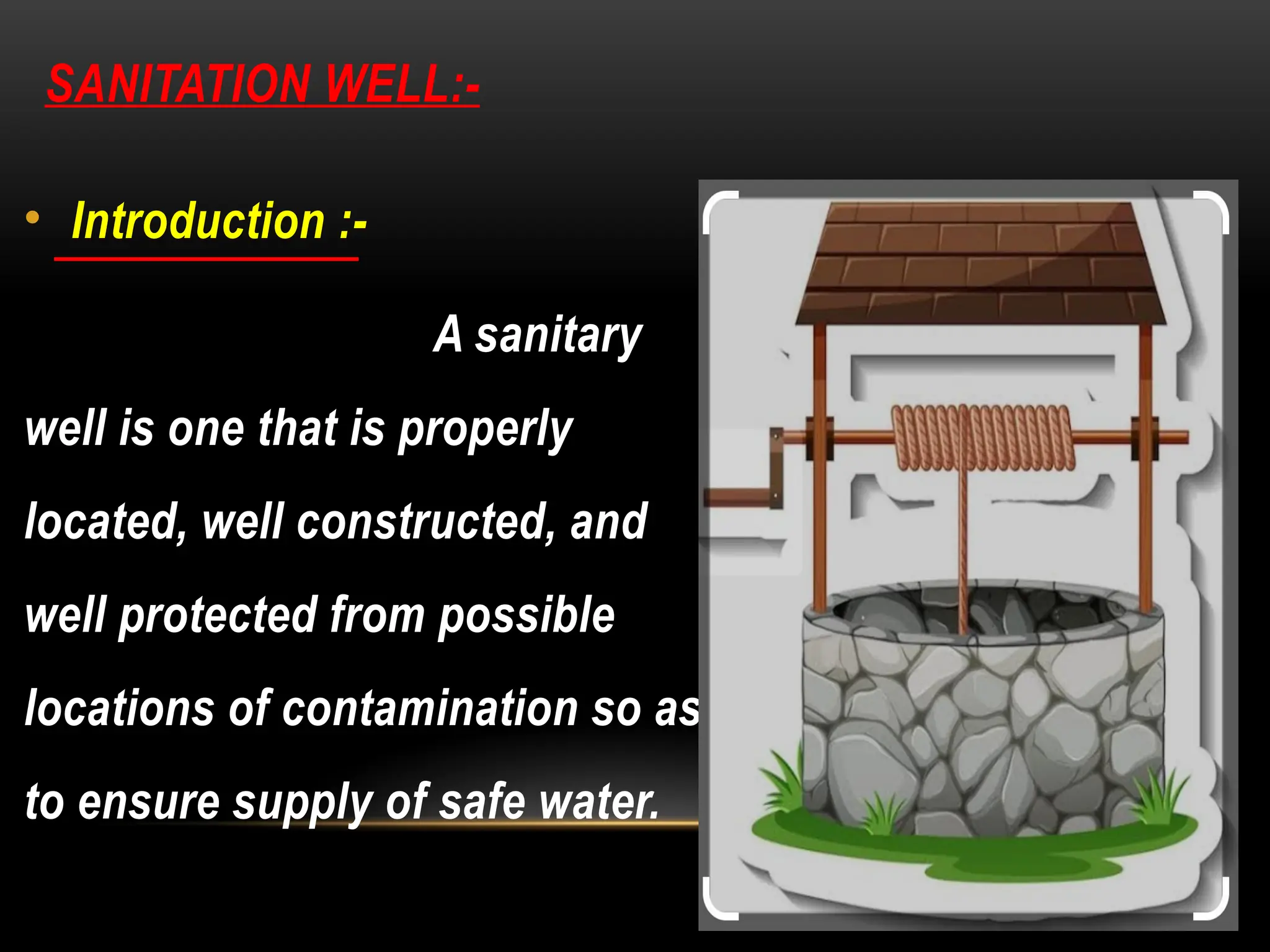 ppt on sanitary wells and sanitary latrines | PPTX