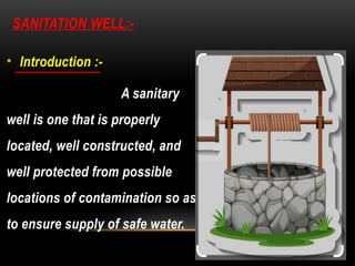 ppt on sanitary wells and sanitary latrines | PPTX