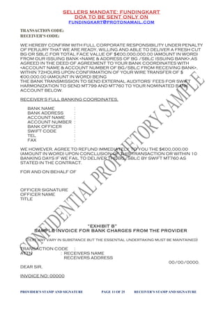Fundingkart's Mandated BG SBLC DOA V1 | PDF