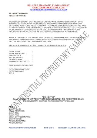 Fundingkart's Mandated BG SBLC DOA V1 | PDF