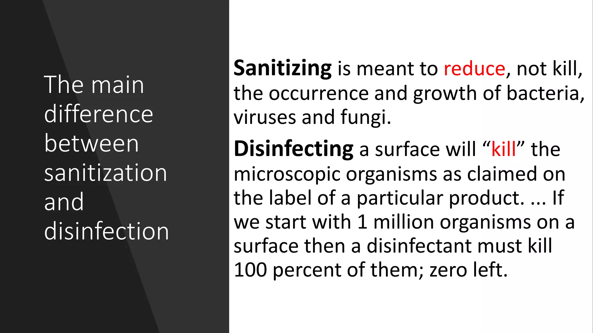 Sanitization and disinfection ppt | PPTX