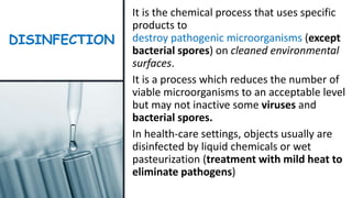 Sanitization and disinfection ppt | PPTX